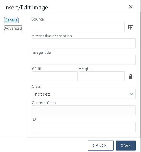 Insert/Edit an Image