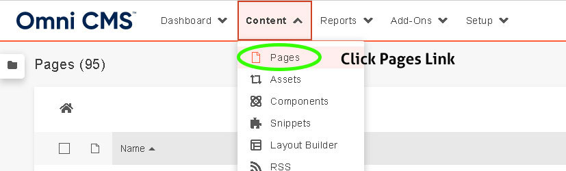 Locating and Opening a Page